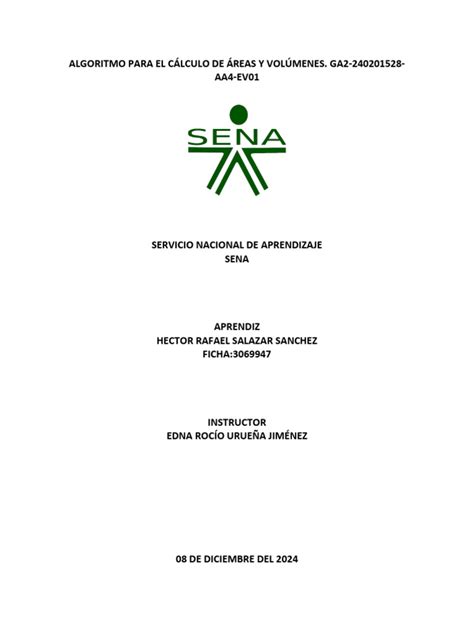 Matematicas Algoritmo Pdf Volumen Agua
