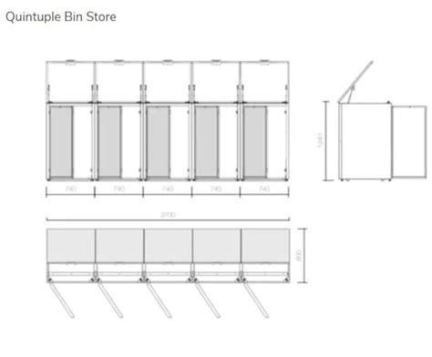 Premium Wheelie Bin Store 240l Loft Pure Etsy Uk