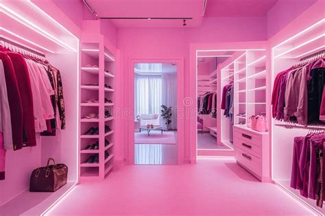 Luxury Fashionable Doll Like Interior Dressing Room In Pink Colors