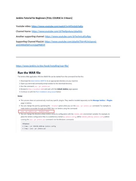 Jenkins Installation Pdf