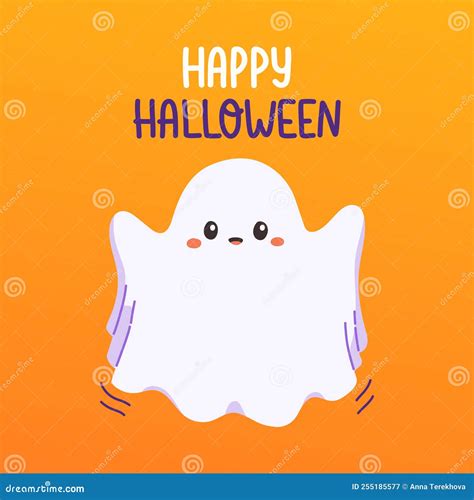 Happy Halloween Party Banner With Ghost Vector Stock Vector