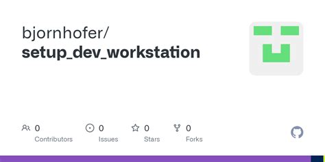 GitHub Bjornhofer Setup Dev Workstation