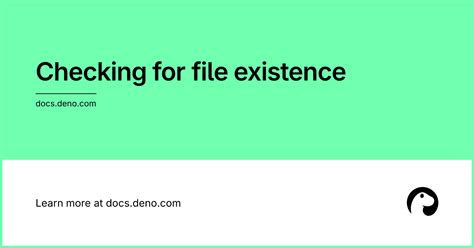 Checking For File Existence