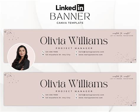 Linkedin Banner Diy Canva Template Professional Linkedin Background