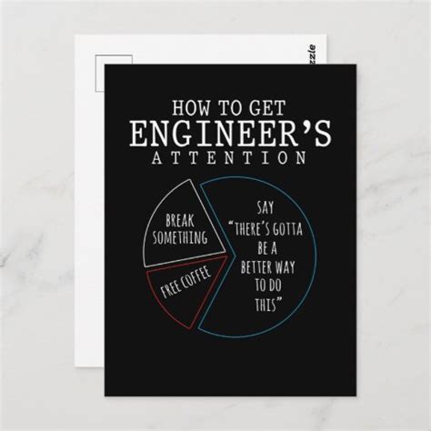Funny Engineering Joke Coffee Engineer Humor Postcard Zazzle