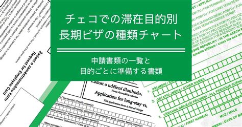 チェコでの滞在目的別・長期ビザの種類と申請に必要な書類一覧 チェコポータル