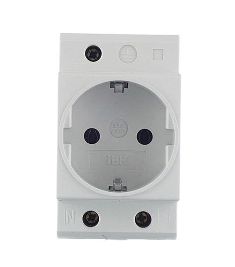 Розетка щитовая модульная IEK (MRD10-16) 220 В 16 А тип AC 2Р+N ...