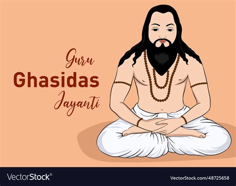 Poster Of Guru Ghasidas Jayanti Royalty Free Vector Image