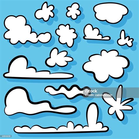 수작업 클라우드 구름에 대한 스톡 벡터 아트 및 기타 이미지 구름 구름 풍경 귀여운 Istock