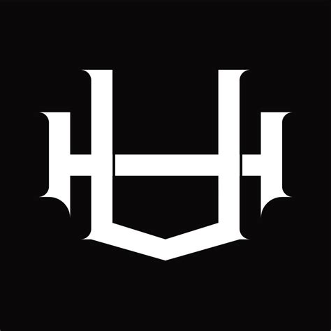 Hv Logo Monogram With Vintage Overlapping Linked Style Design Template