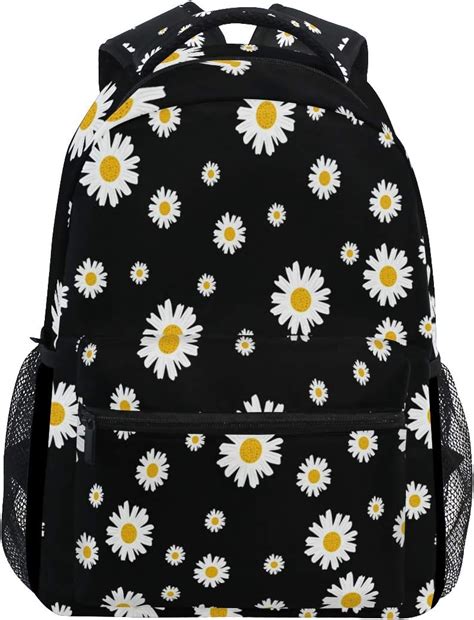 Mnsruu Beautiful Daisy Floral Flower Backpack Daypack College School