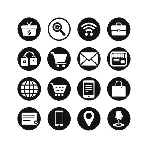 Ecommerce And Shopping Icon Set For User Interface Documents Websites And Mobile Applications