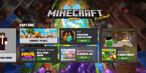 Tried To Redesign The Minecraft Bedrock Main Menu Rminecraft