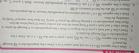 Draw A Line Segment AB Cm And Mark A Point P On It Draw A Line Pe