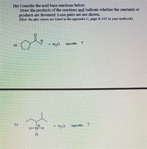 Solved Question 1 1a Indicate The Appropriate Expected PKa Chegg Com