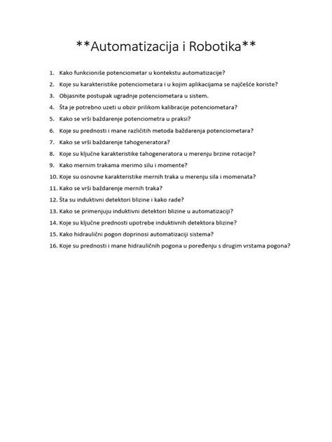 Automatizacija I Robotika Pdf