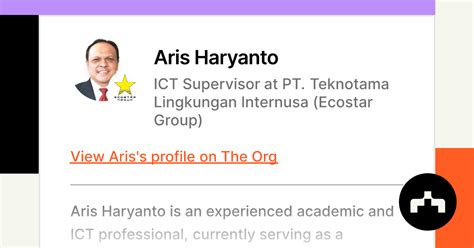 Aris Haryanto Ict Supervisor At Pt Teknotama Lingkungan Internusa