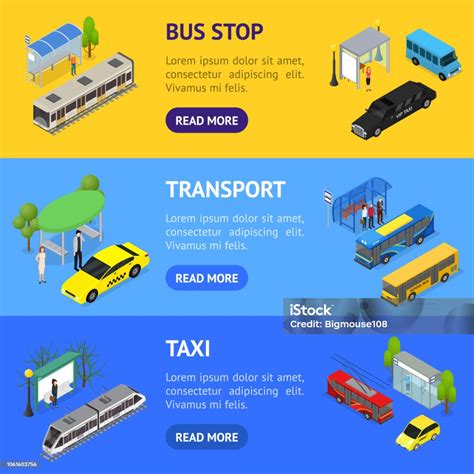 다른 종류 시 대 중 교통 3d 배너 가로 아이소메트릭 뷰를 설정 벡터 기차에 대한 스톡 벡터 아트 및 기타 이미지 기차 버스 수송 Istock