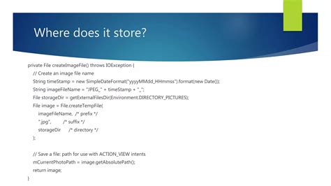 Uploading Images Using Camera And Gallery In Android Ppt