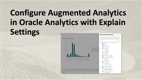 Configure Augmented Analytics In Oracle Analytics With Explain Settings YouTube