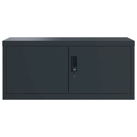 Aktenschrank Anthrazit 90x40x240 Cm Stahl Urban Lifestyle