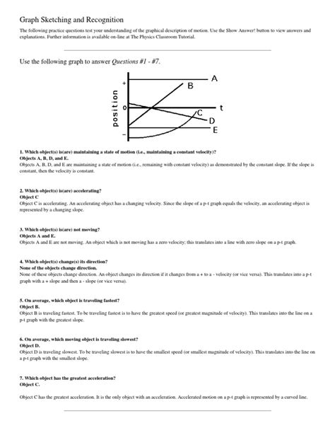 Graph Sketching And Recognition Solutions Forposting Pdf Acceleration Velocity