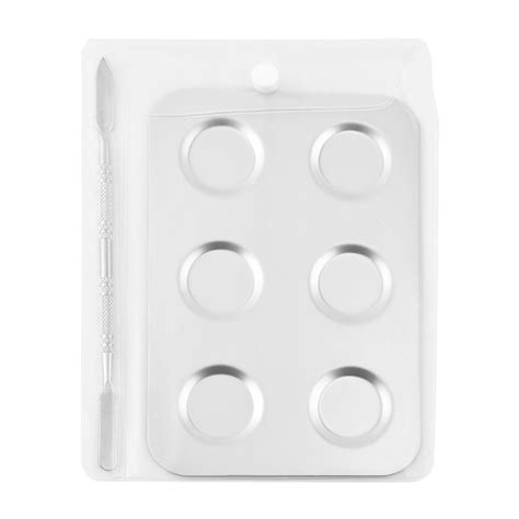 化妝調色盤 不鏽鋼調色板 美甲彩妝調色盤 粉底鏟 金屬調色棒亞克力 美妝化妝工具 水彩顏料工具盤 蝦皮購物