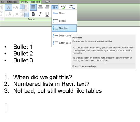 Text Lists In Revit Paul F Aubin