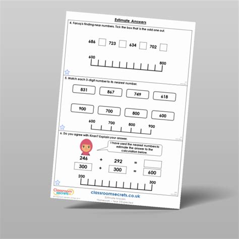 Year 3 Estimate Answers Homework Resource Classroom Secrets