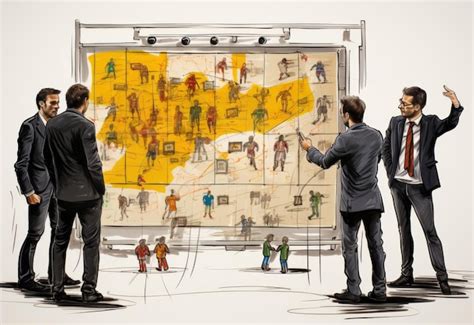 Premium Photo Men Standing Together In Front Of Map