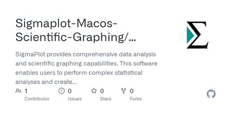 Github Sigmaplot Macos Scientific Graphingsigmaplot Data Analysis Software Sigmaplot