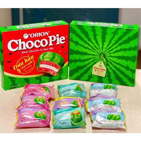 Bánh ChocoPie Orion hộp 336g đủ vị 12 gói Bánh Kẹo Gói Quà Tết 2024