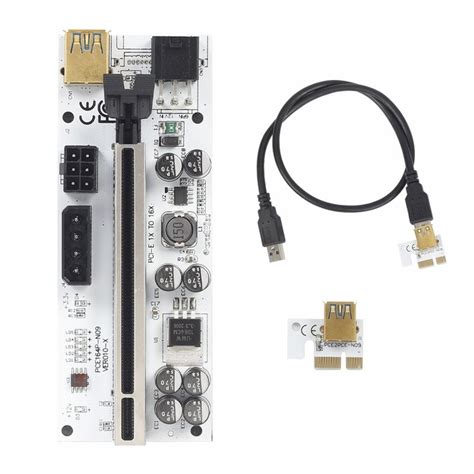 Riser Pci E Adaptador Rig Btc Pce164p N09 Ver010 X 1 16x Usb 30 Cables