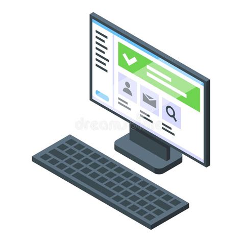 Computer Security Icon Isometric Vector Data Software Stock Vector