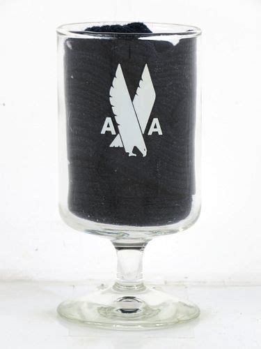 1940 American Airlines 4½ Inch Tall Stemmed Acl Drinking Glass Sold At