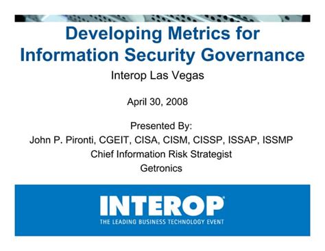 Information Security Governance Pptx