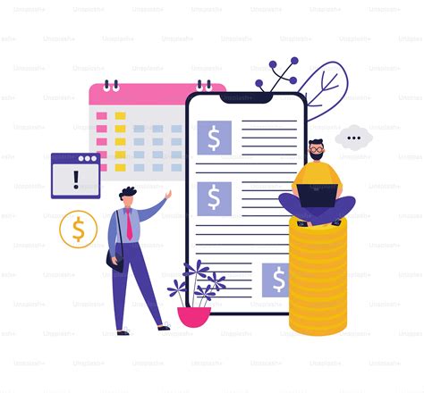 재정 상담 또는 세금 상담 배너에는 작은 사람들 만화 캐릭터 흰색 배경에 격리된 평면 벡터 그림이 있습니다 온라인 회계 또는 세금 벡터 Unsplash의 문자 이미지