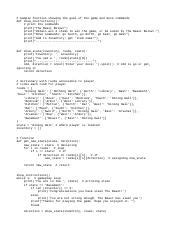 TextBasedGame2 Py Sample Function Showing The Goal Of The Game And