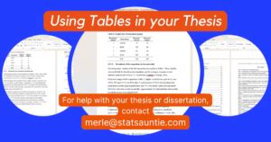 10 Tips For Using Tables In Your Thesis STATS AUNTIE