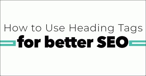 How to Use Heading Tags for SEO - Plewes Consulting