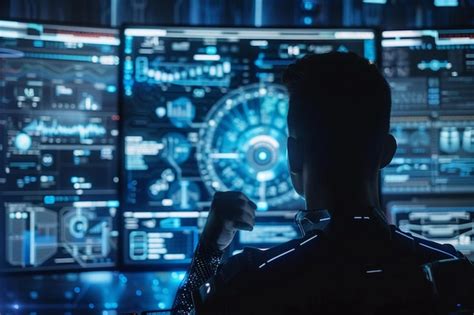 premium photo ai technology artificial intelligence man using