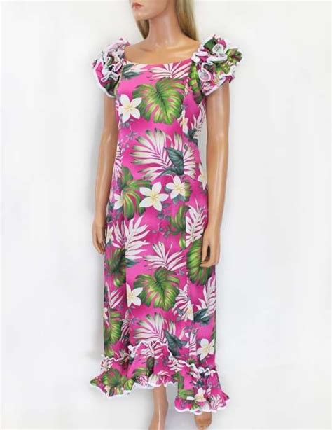 Pink Palolo Valle Island Long Muumuus Dress Muumuu Dress Muumuu