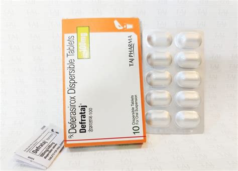 Deferasirox Dispersible Tablets 100mg Best Quality Tablet Products Taj Generics