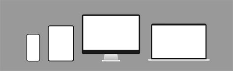 Premium Vector Electronic Devices Mockup Set Realistic Computer