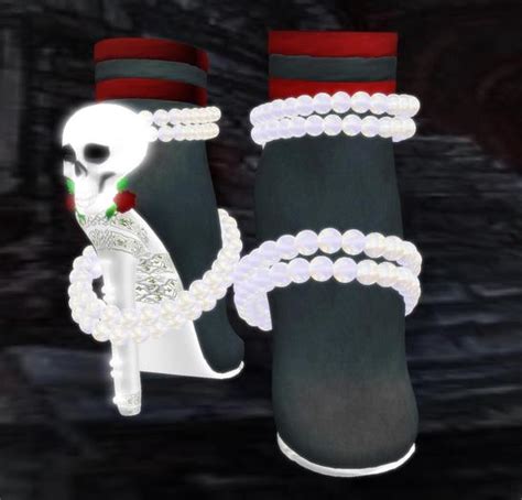 Second Life Marketplace Succubus Skulls Ankle Red Boots