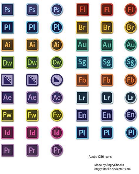 15 Adobe Cs6 Icons Vector Images Adobe Creative Suite Icons Vector Adobe Photoshop Cs6 Logo
