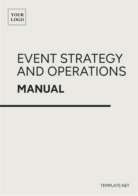 Free Event Strategy And Operations Manual Template To Edit Online