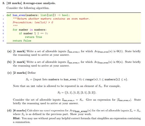 Solved Consider The Following Algorithm A Mark Write Chegg Com