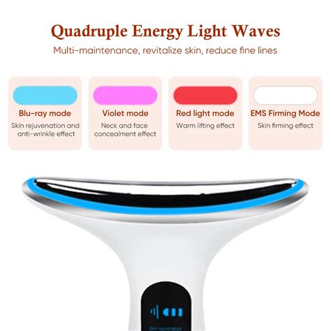 Neck Facial Massager Red Light Face Sculpting Tool With 3 Colour Modes