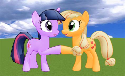 Applejack And Twilight Sparkle By Xxrhian Midnightxx On Deviantart